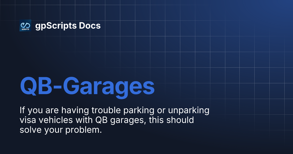 QB-Garages | gpScripts Docs